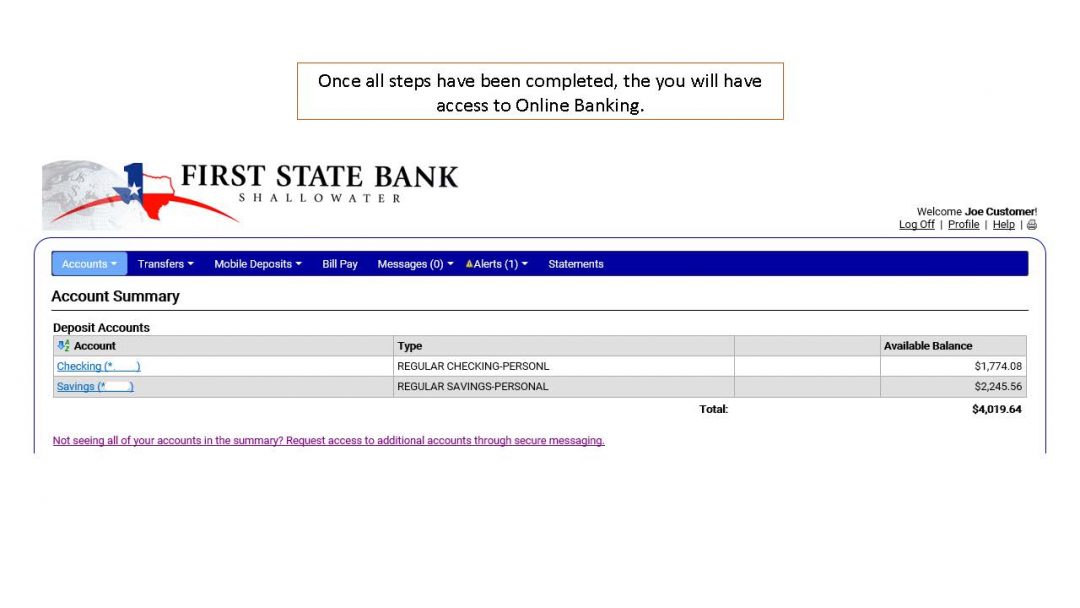 Online Banking Help - First State Bank Shallowater